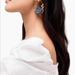 kate spade | Jewelry | Kate Spade Flower Hoop Earrings | Poshmark